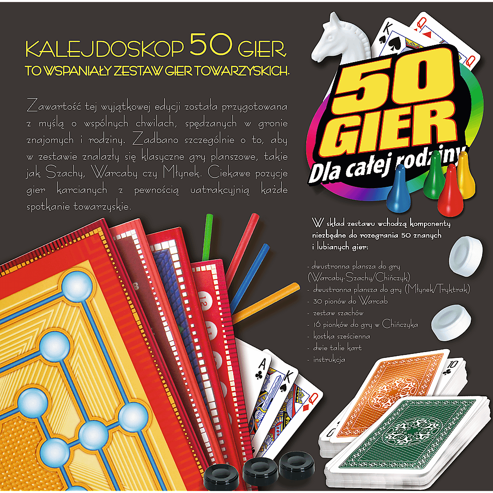 Kalejdoskop 50 gier - zestaw gier planszowych od Trefl Kalejdoskop 50 gier - zestaw gier planszowych od Trefl