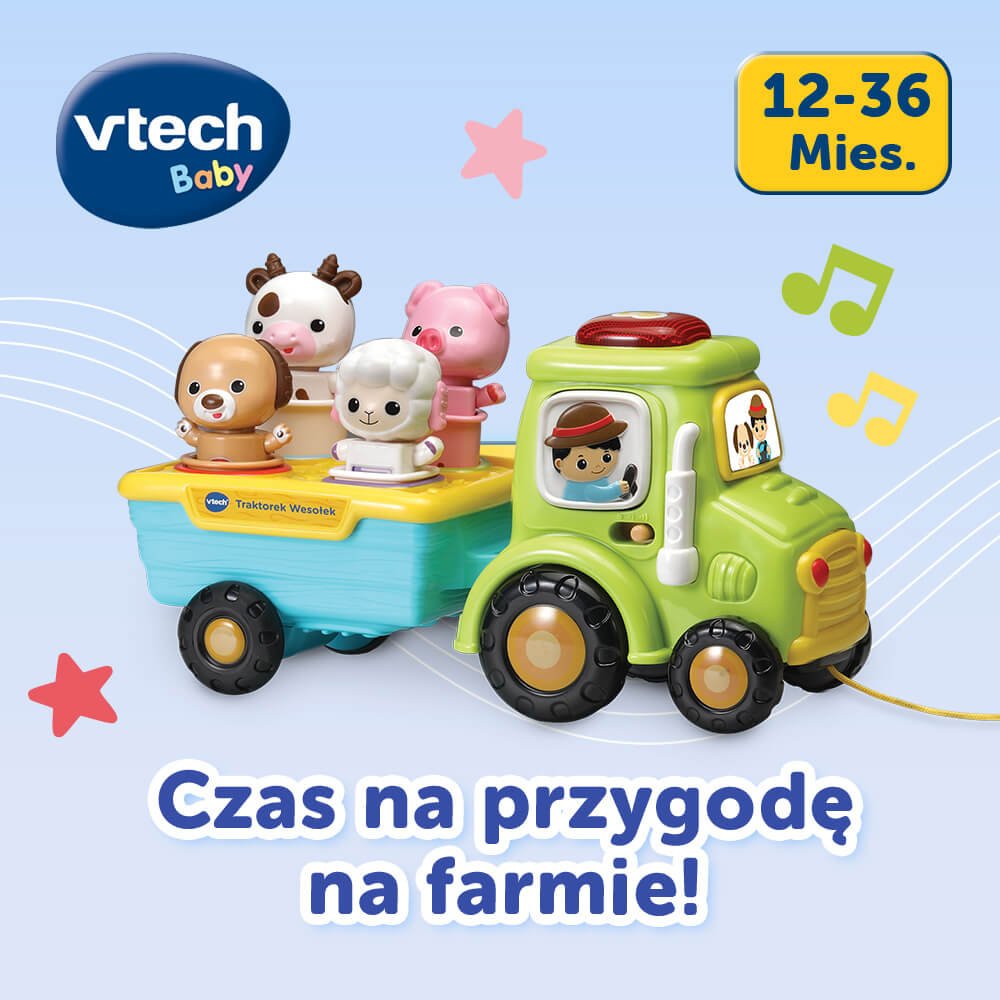 Traktorek Wesołek - zabawka VTech | Trefl