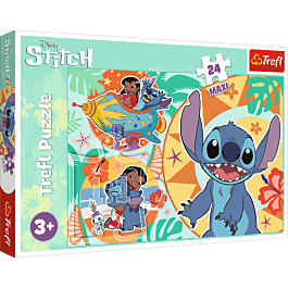 Puzzle 24 maxi Lilo & Stitch, Wesoły dzień Lilo & Stitch | Trefl